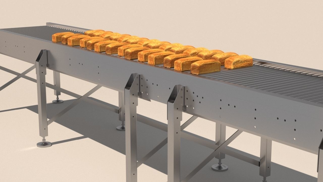 Bread line 3D 3D model | CGTrader