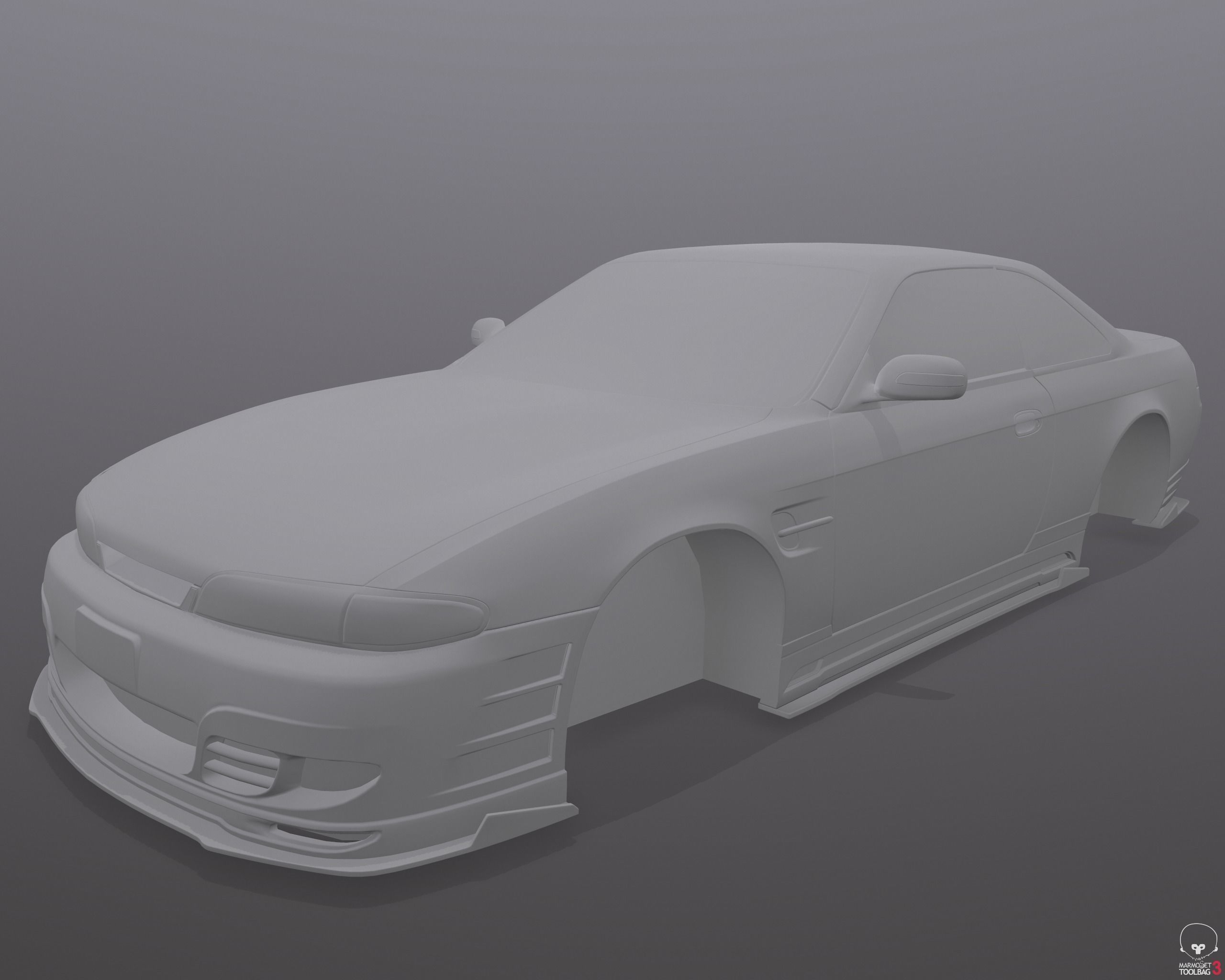 3D model Nissan Silvia S14 326 Power 3D-Star bodykit VR / AR / low-poly ...