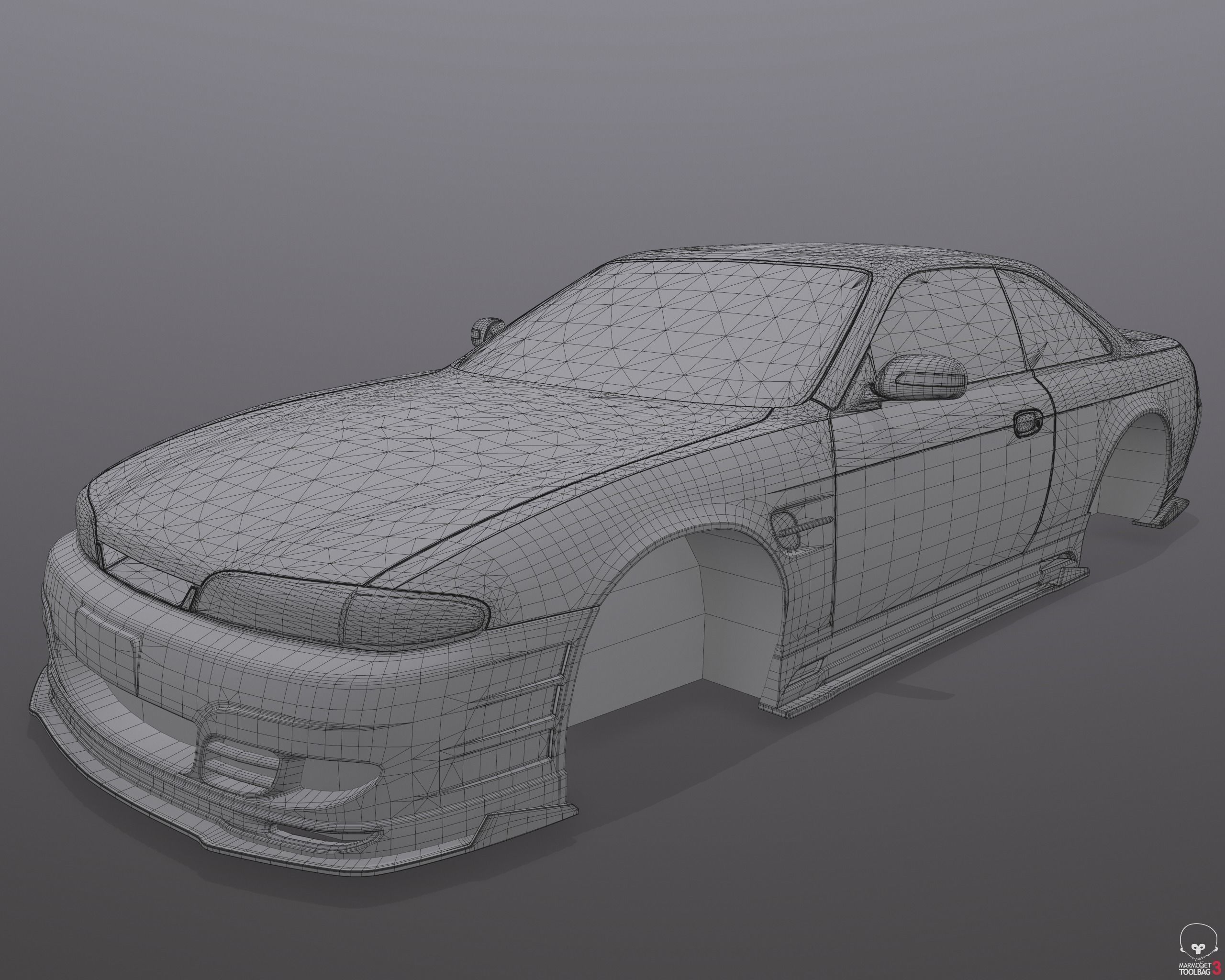 3D model Nissan Silvia S14 326 Power 3D-Star bodykit VR / AR / low-poly ...