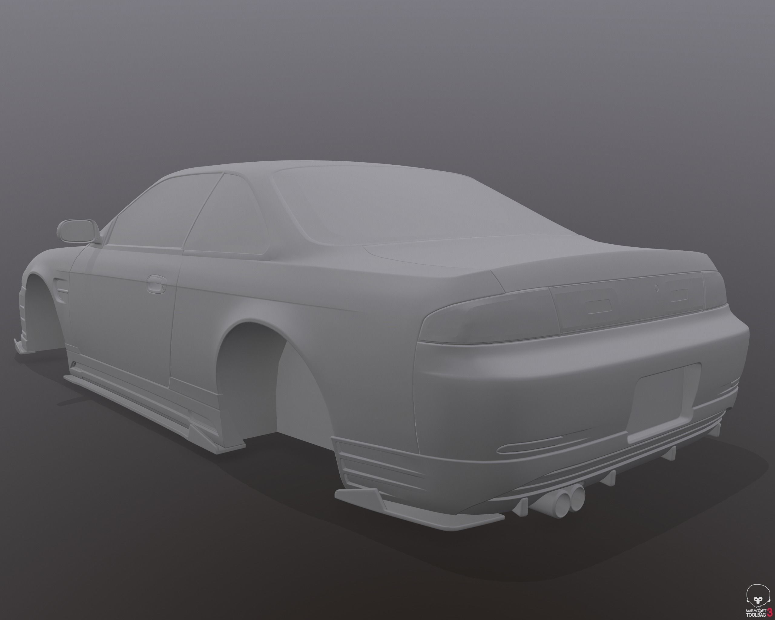 3D model Nissan Silvia S14 326 Power 3D-Star bodykit VR / AR / low-poly ...