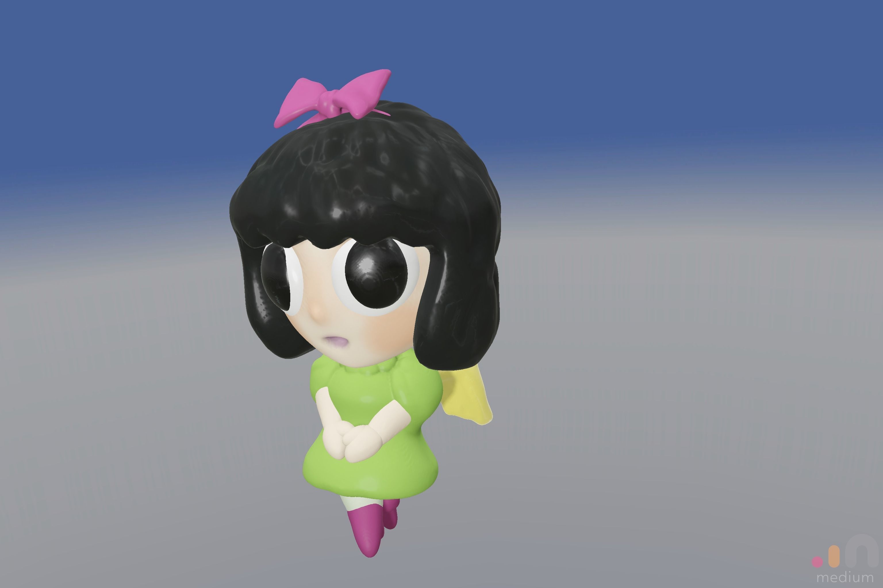 Japanese Angel Girl Cute Doll 3D model | CGTrader