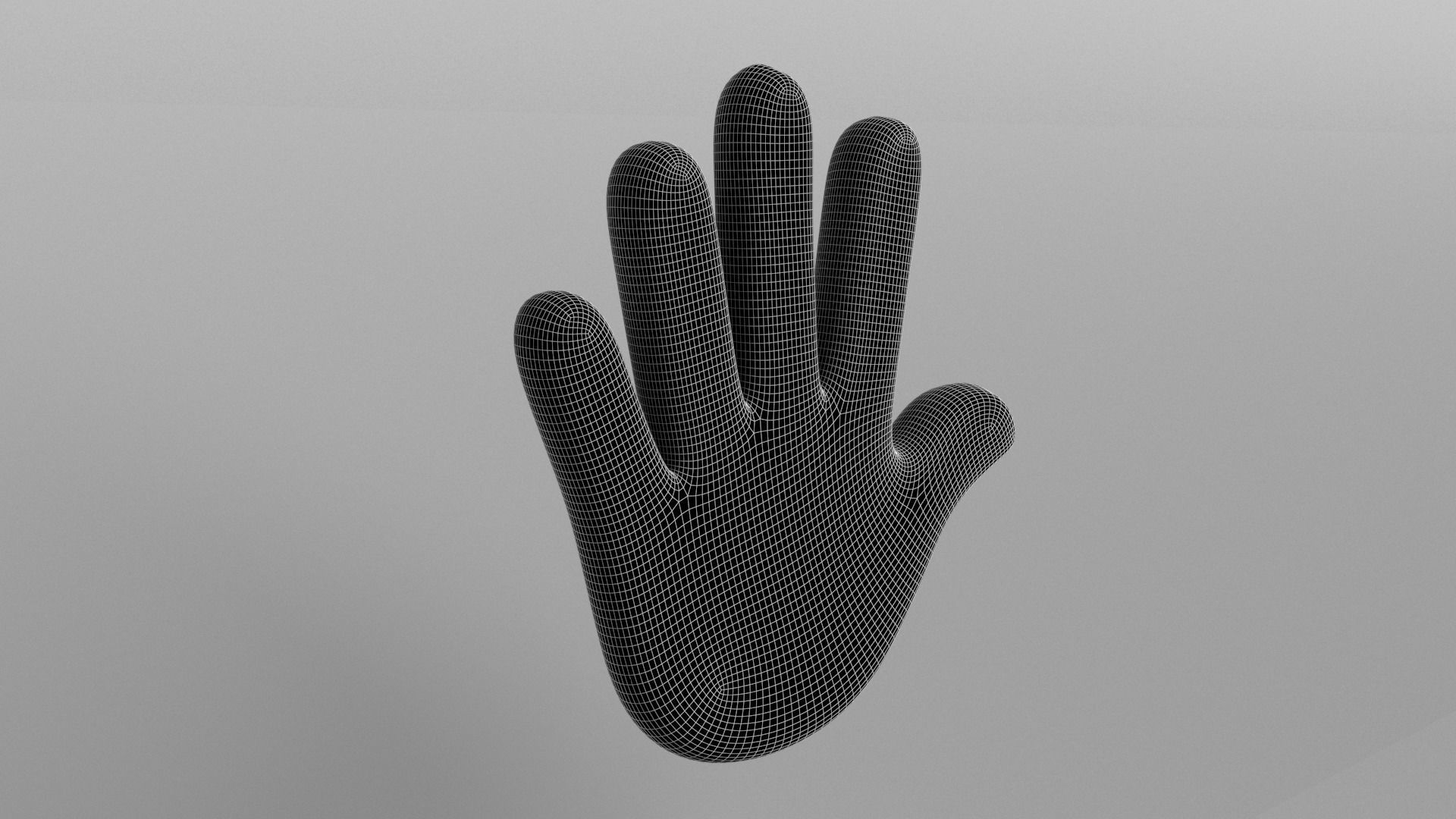 Hand With Fingers Splayed 01 free 3D model | CGTrader