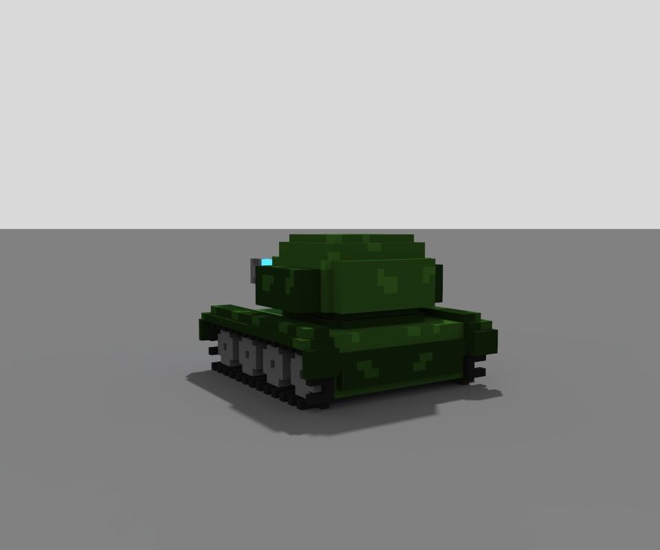 3D model 3D voxel laser tank VR / AR / low-poly | CGTrader