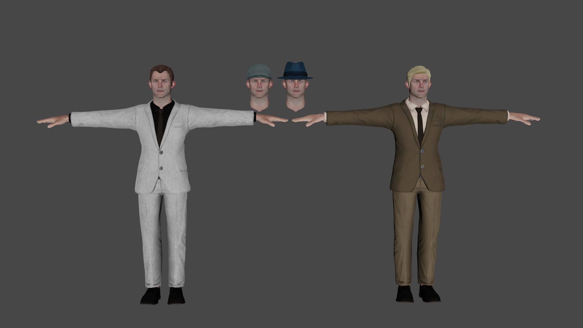 3D model Detective Character Noir 3d model VR / AR / low-poly | CGTrader