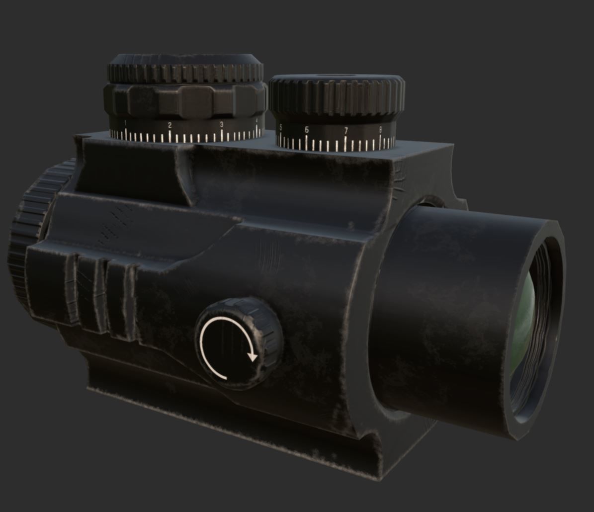 3D model 2x Scope low poly VR / AR / low-poly | CGTrader