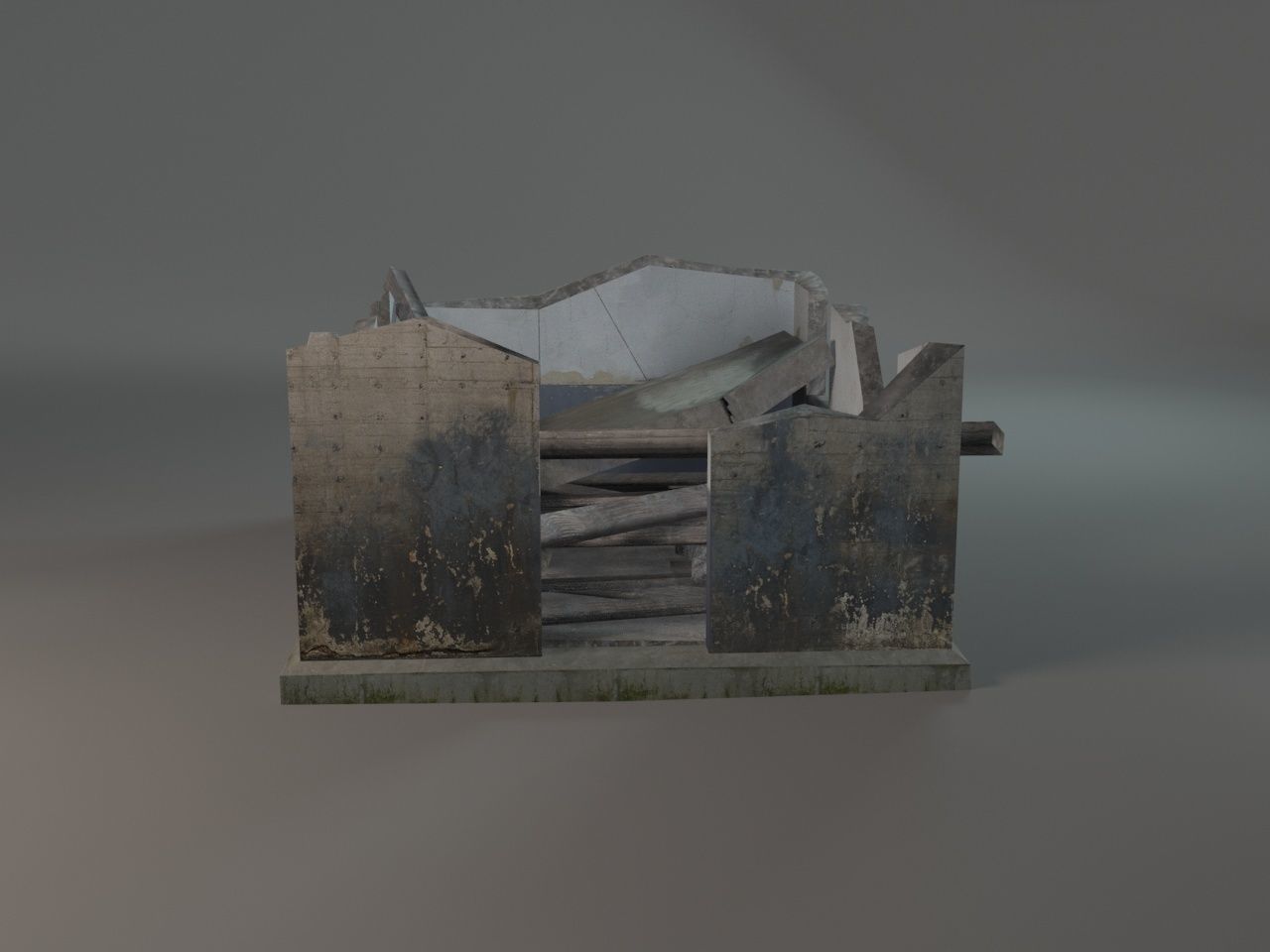 3D model Small Post Apocalyptic set VR / AR / low-poly | CGTrader