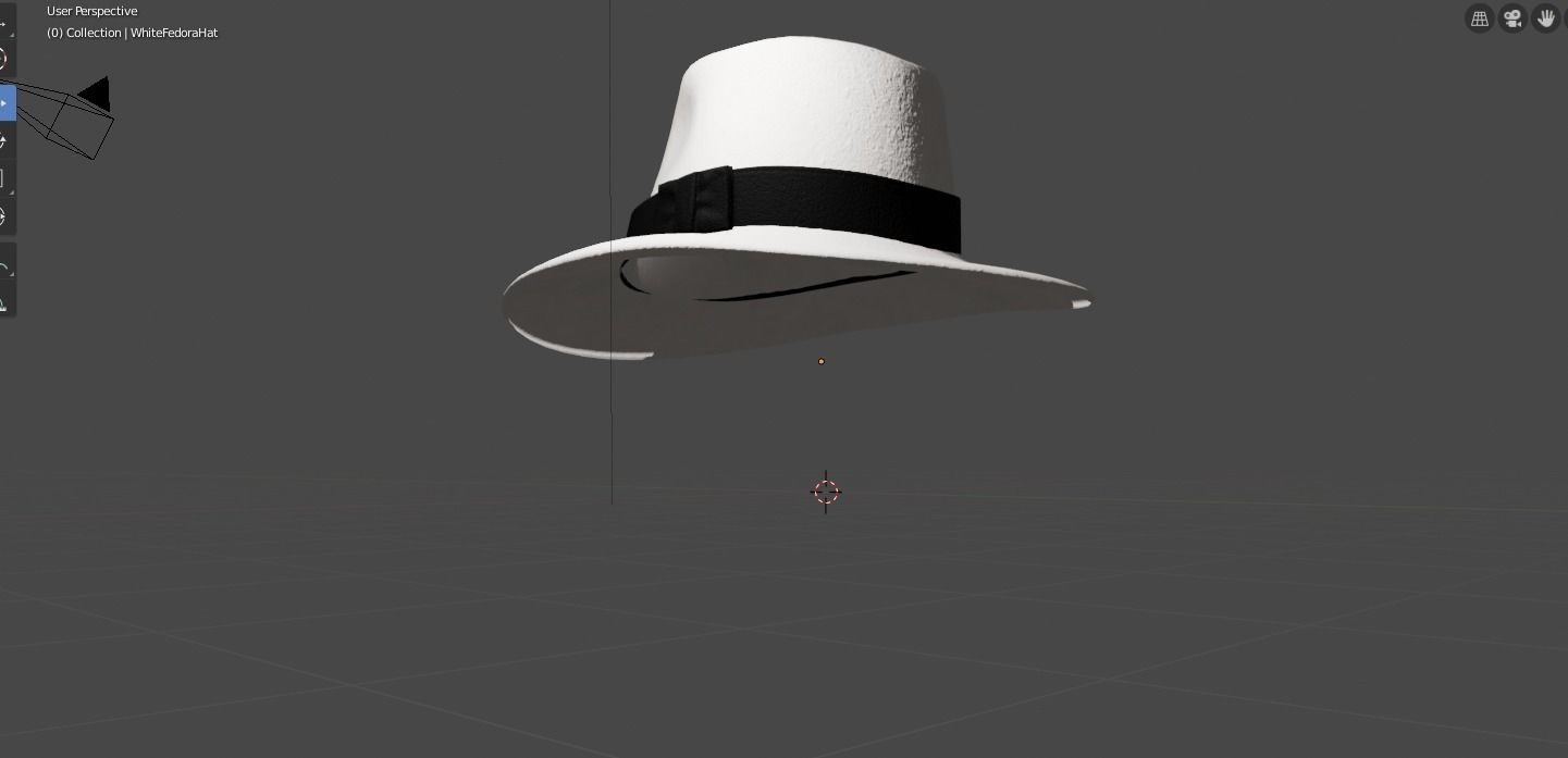 3D model PBR Stylish White Fedora Hat VR / AR / low-poly | CGTrader