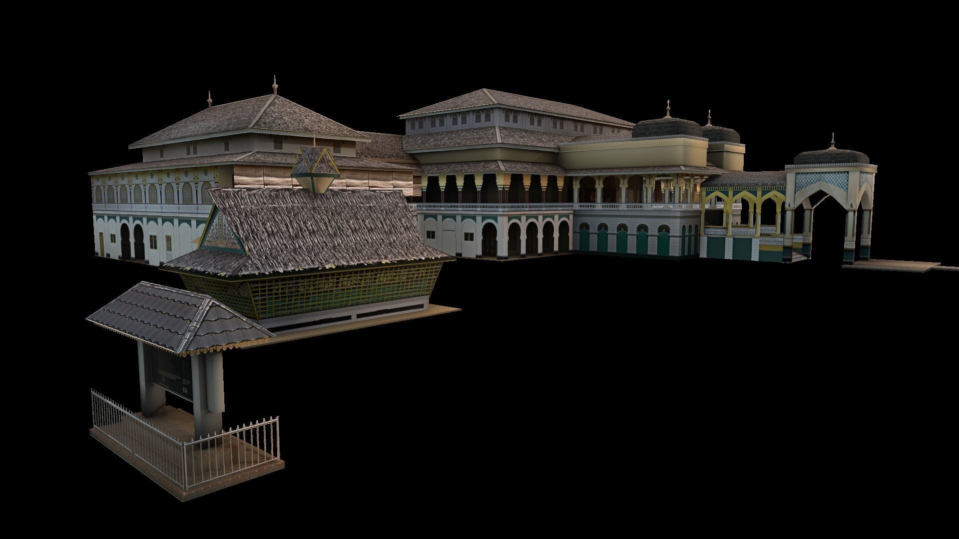 3D model Istana Maimun Medan maimoon palace VR / AR / low-poly | CGTrader