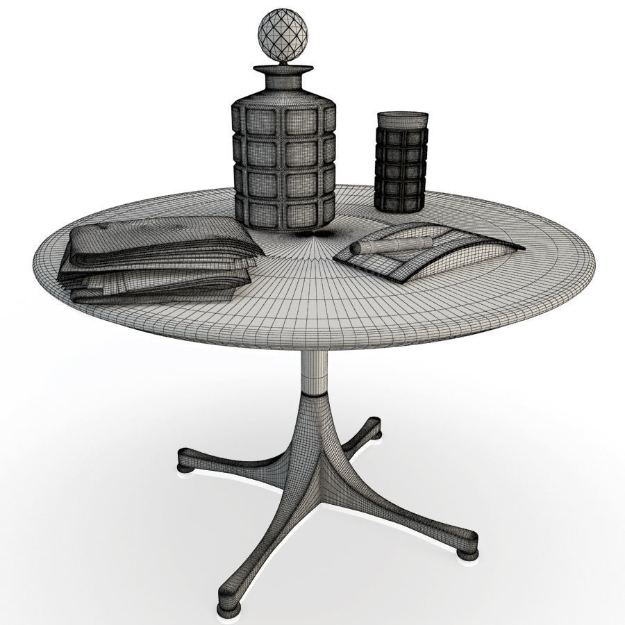 Coffee Table and Cigar 3D model | CGTrader