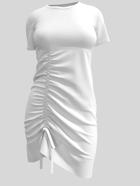 Female Cloth - 16 Marvelous Designer Simple Dress 3D model | CGTrader