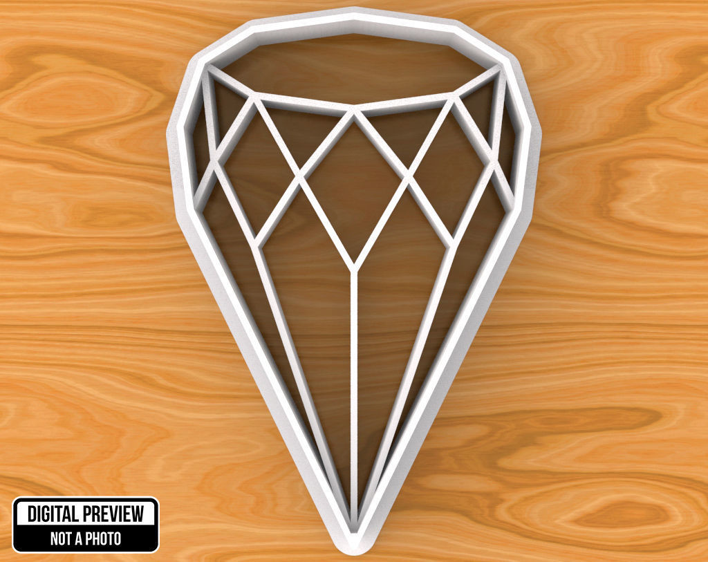 Diamond Cookie Cutter 3D model 3D printable | CGTrader