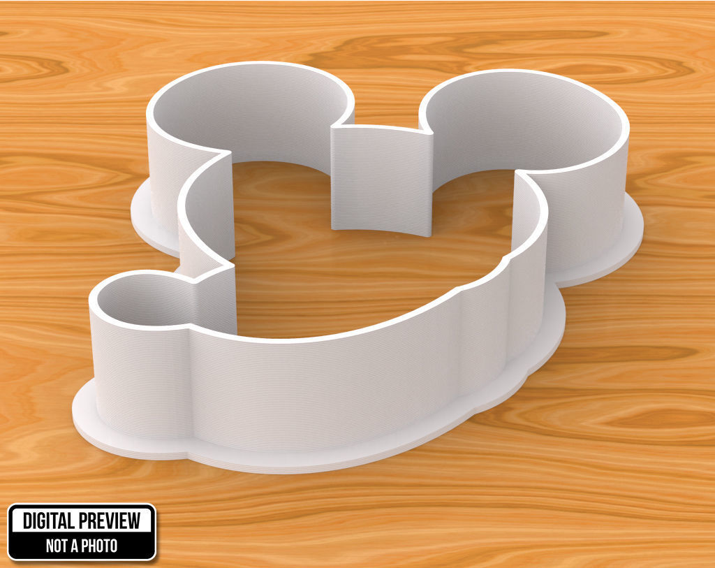 Mickey Mouse Cookie Cutter 3D model 3D printable | CGTrader