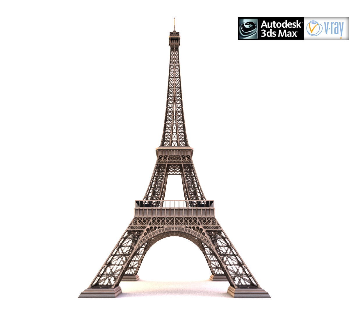 Eiffel Tower 3D Model MAX FBX LWO LW LWS | CGTrader.com