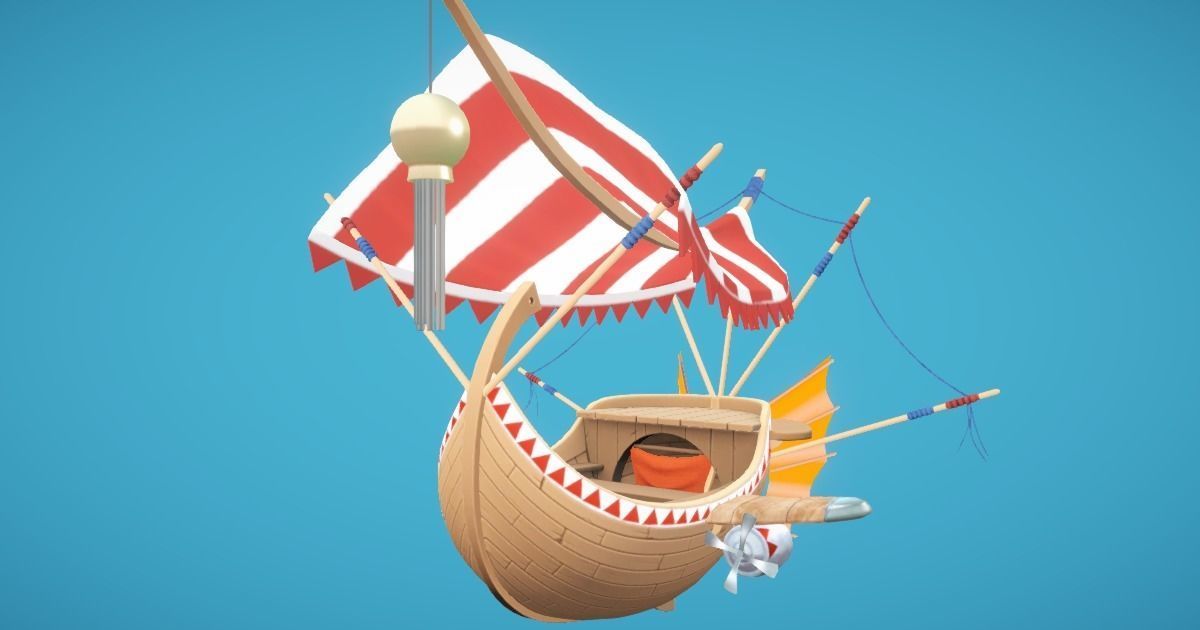 3D model Flying Merchant Ship VR / AR / low-poly | CGTrader