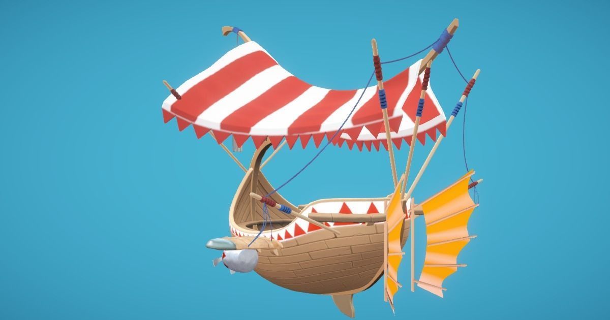 3D model Flying Merchant Ship VR / AR / low-poly | CGTrader