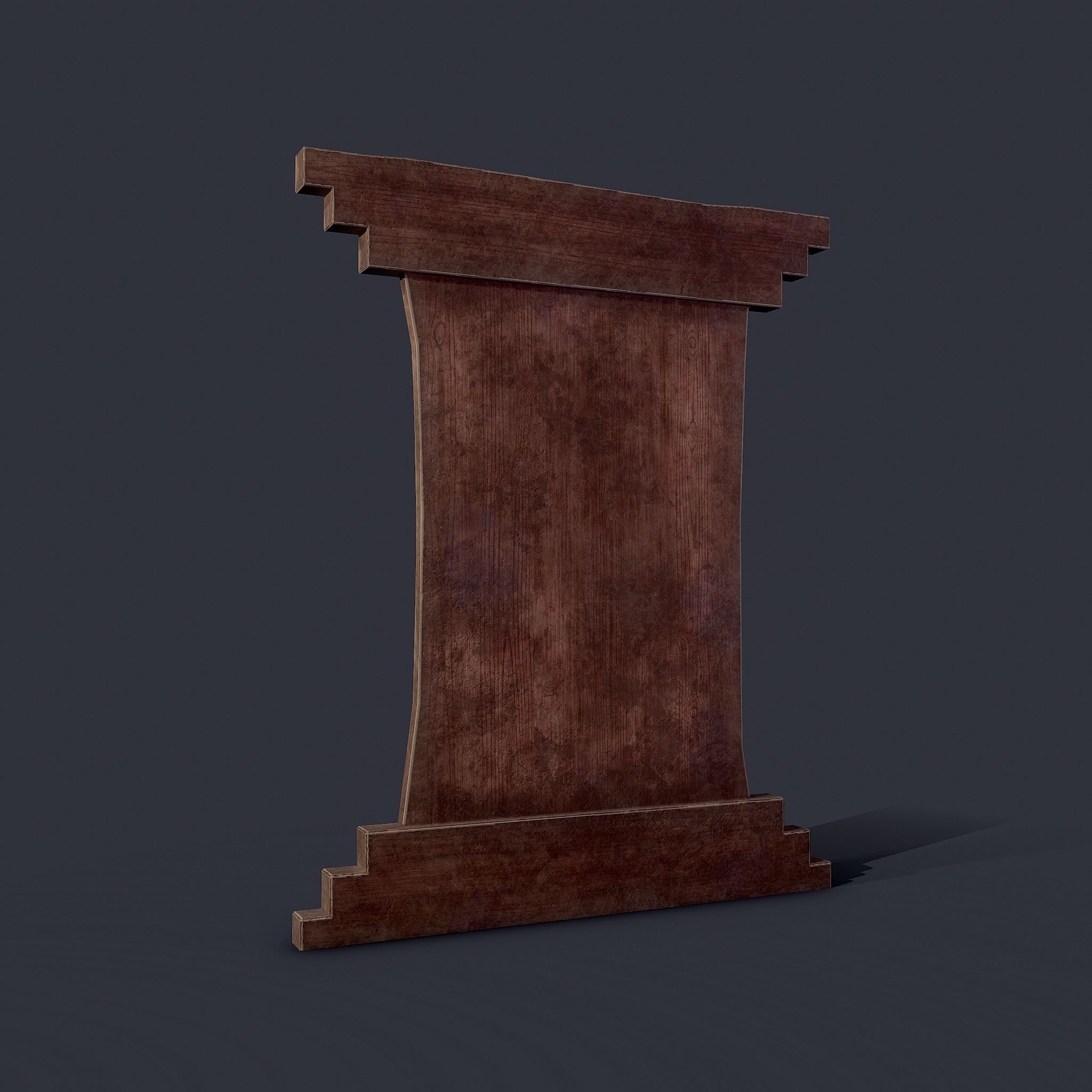3D model Worn Medieval Notice Board VR / AR / low-poly | CGTrader