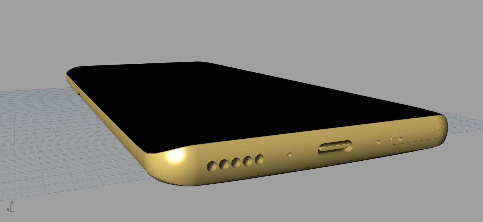 oneplus 7 pro gold 3D print model 3D model 3D model 3D printable | CGTrader