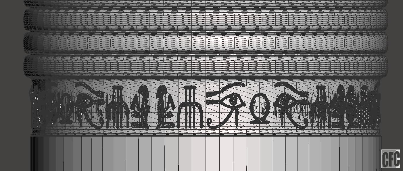 Egyptian-Column - 3d model for CNC - EgyptColumnCFC05 3D model | CGTrader