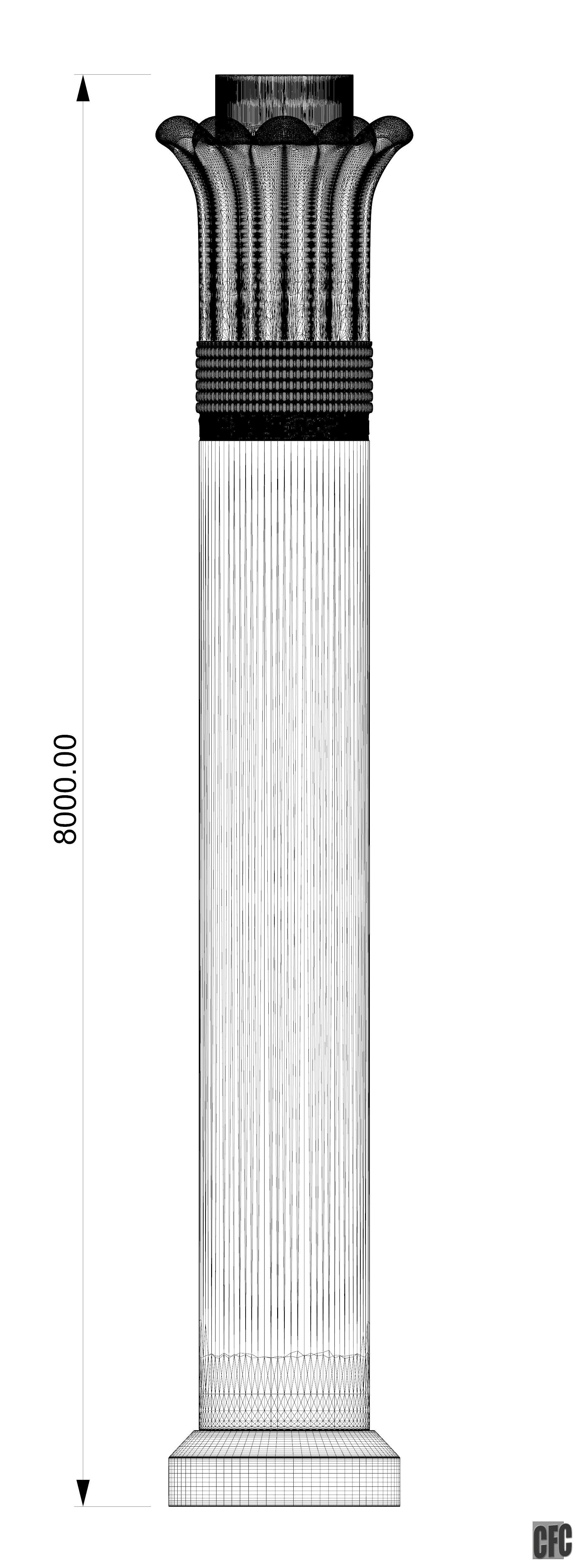 Egyptian-Column - 3d model for CNC - EgyptColumnCFC05 3D model | CGTrader