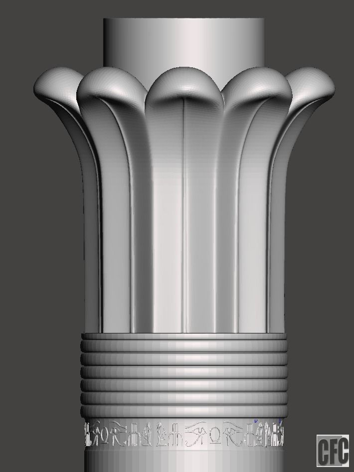 Egyptian-Column - 3d model for CNC - EgyptColumnCFC05 3D model | CGTrader