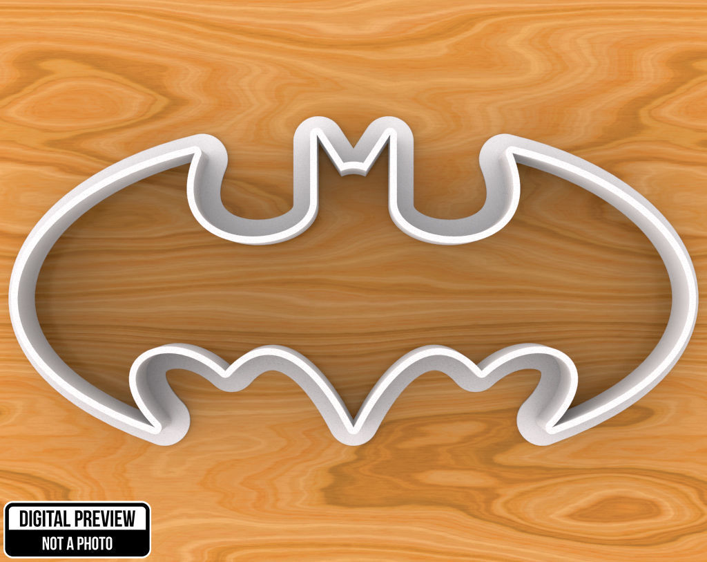 Batman Emblem Cookie Cutter 3D model 3D printable | CGTrader