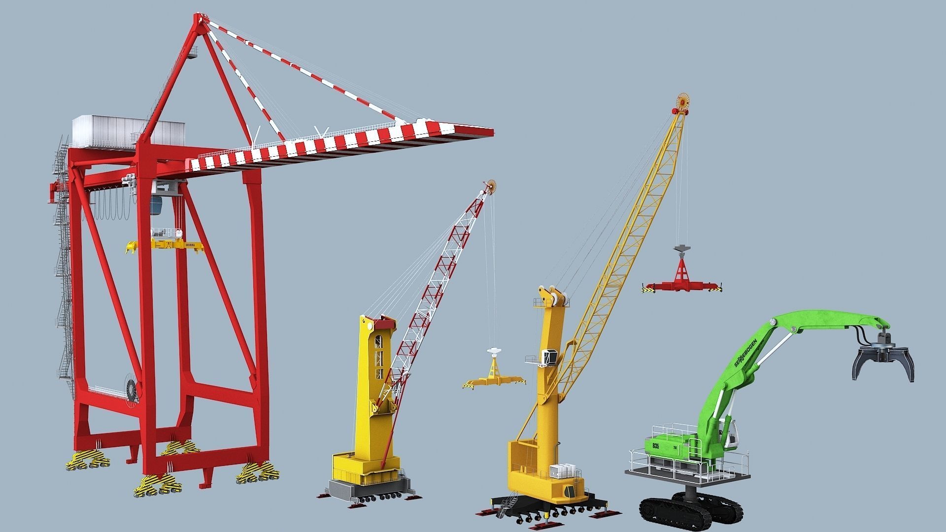 3D model Crane models VR / AR / low-poly | CGTrader