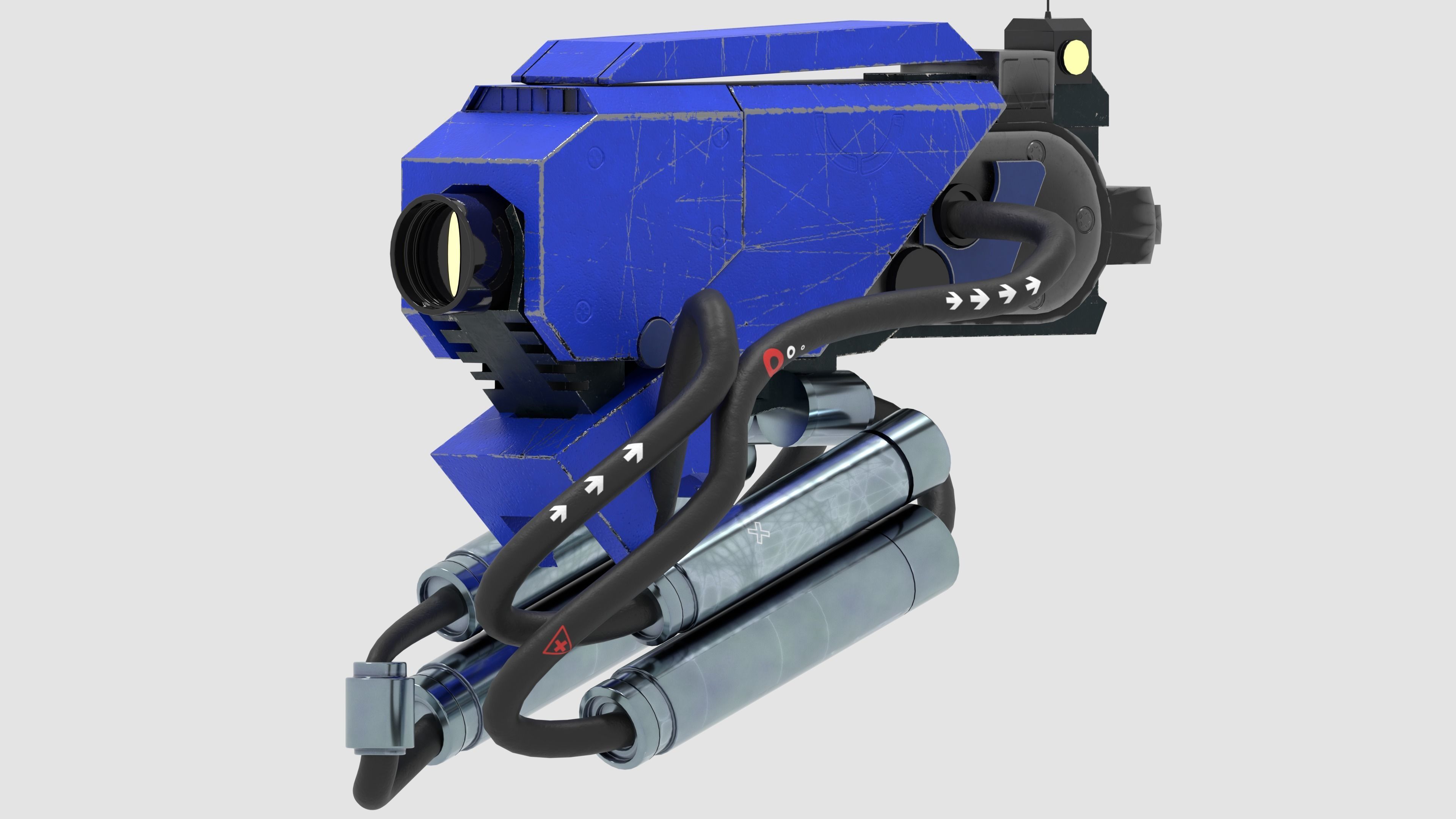 sci -fi head robot 3D model rigged | CGTrader