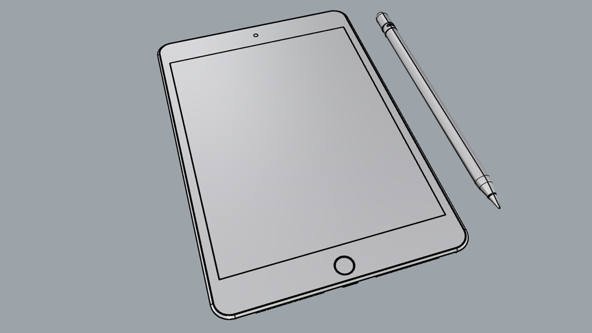 iPad Mini 7 9-inch Space Gray 3D model | CGTrader