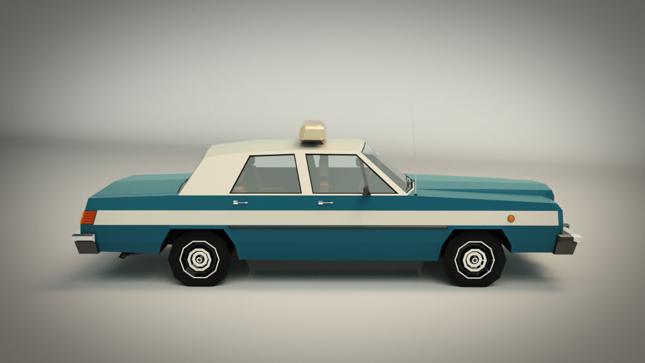 3D model Low Poly Police Car 02 VR / AR / low-poly | CGTrader