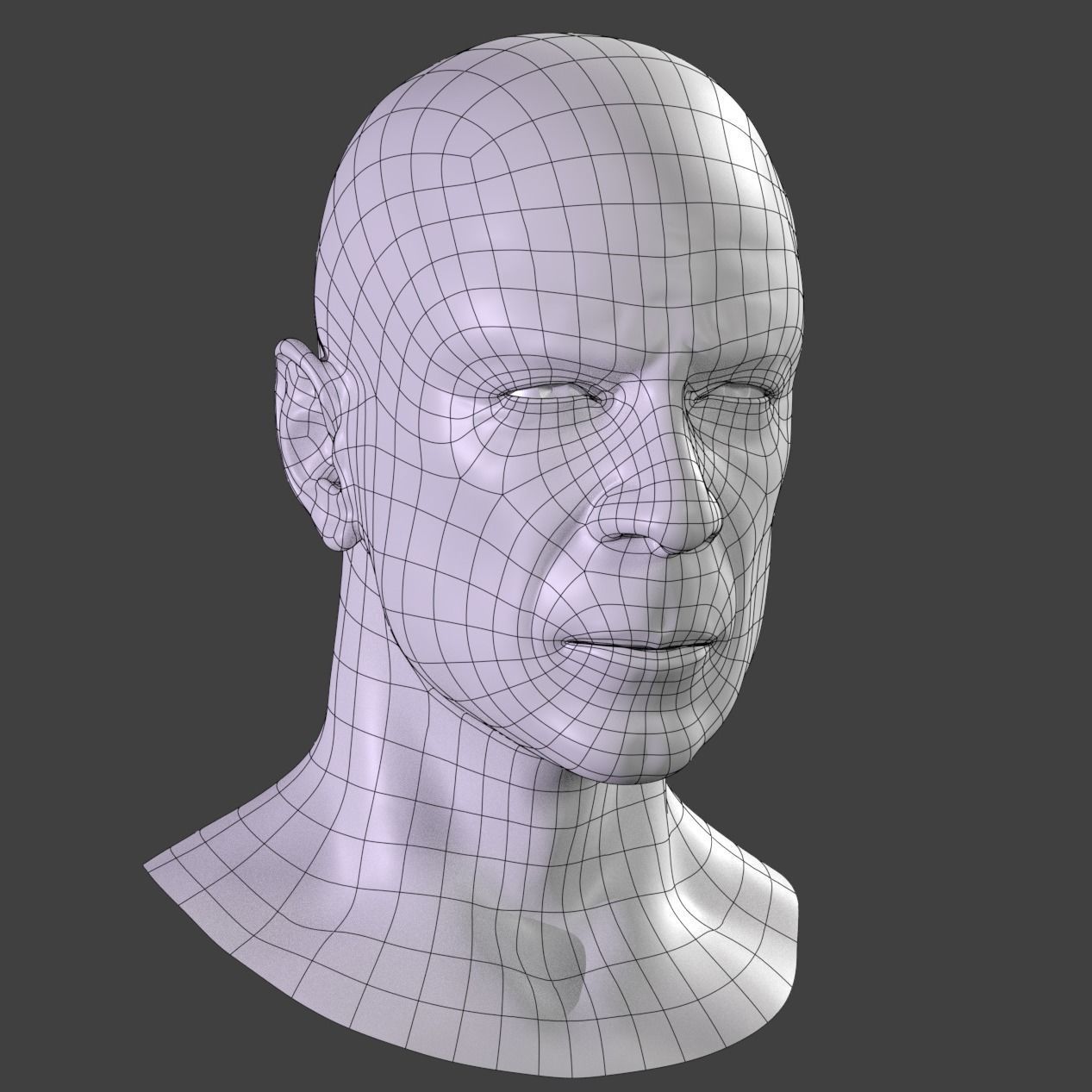 Bruce Willis face topology 3D model | CGTrader