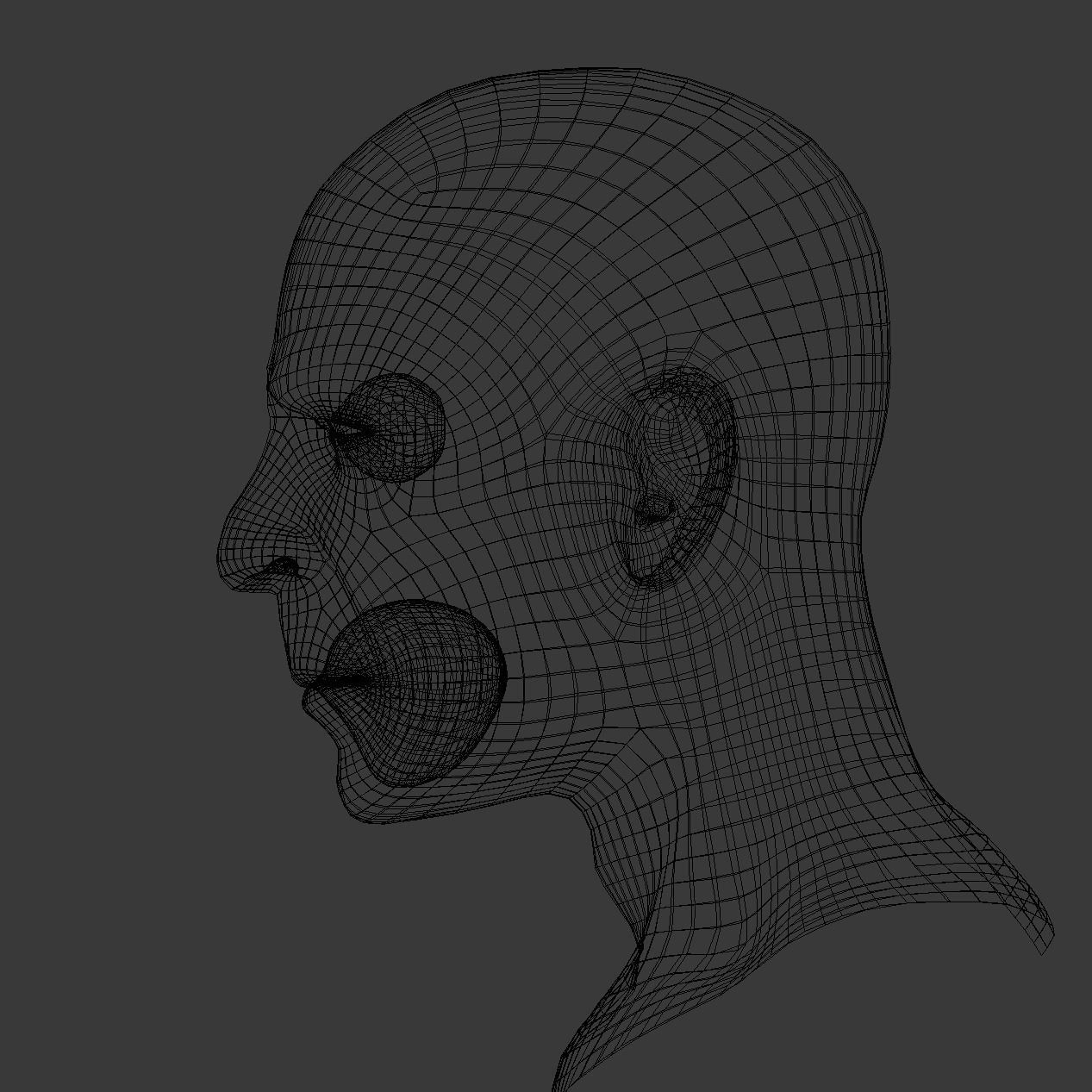 Bruce Willis face topology 3D model | CGTrader