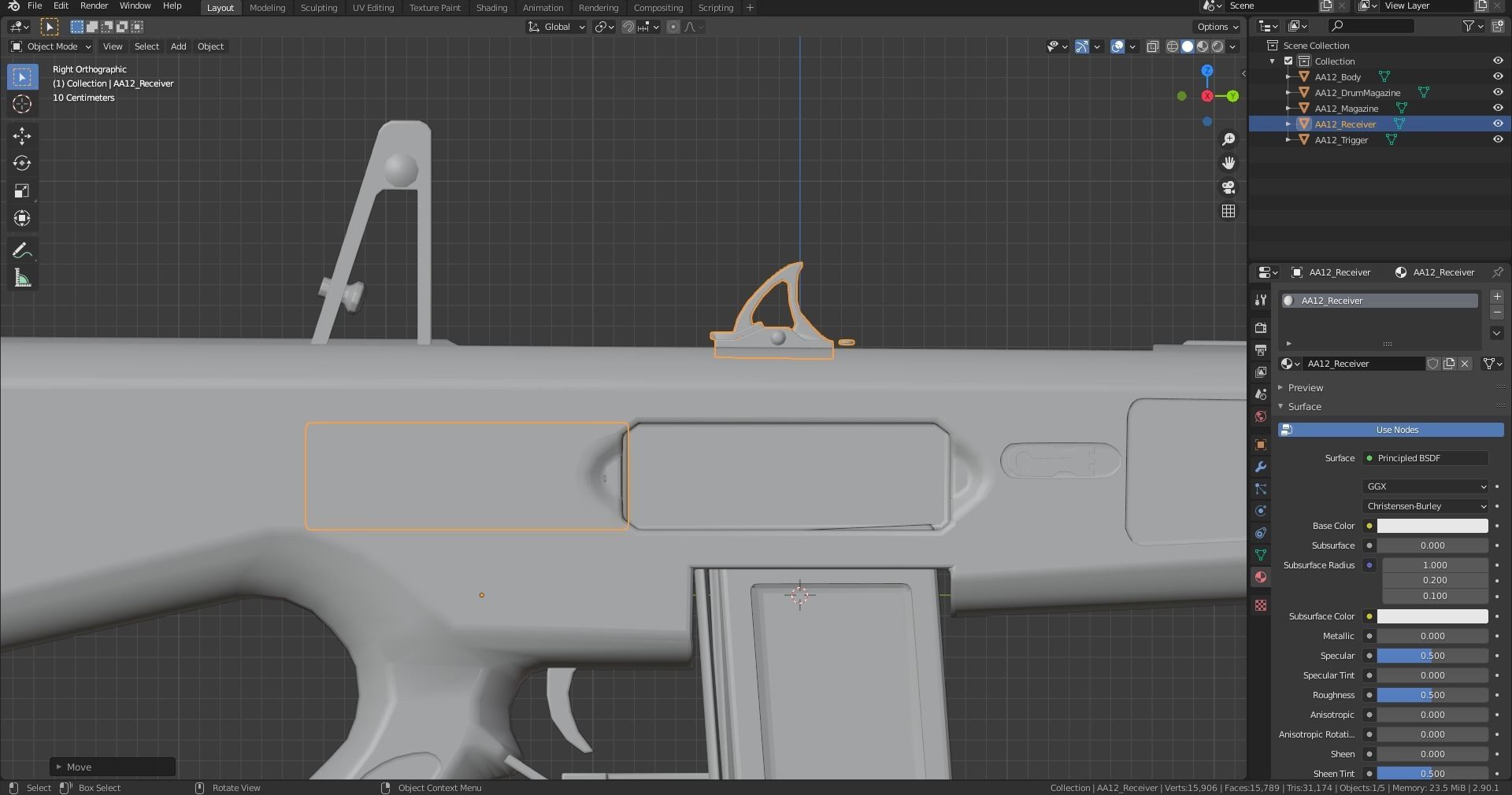 3D model AA-12 3D Model Shotgun VR / AR / low-poly | CGTrader