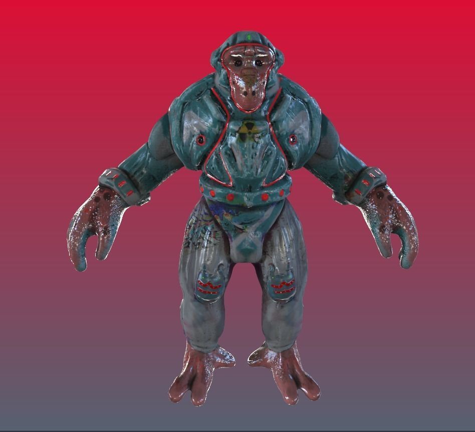 Sci-fi monkey 3D model | CGTrader