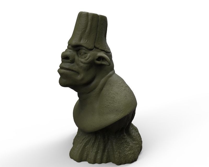 Fat greedy creature character bust 3D model | CGTrader