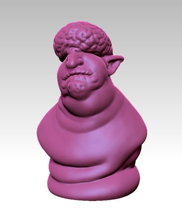 Artistic creature bust concept 3D model | CGTrader