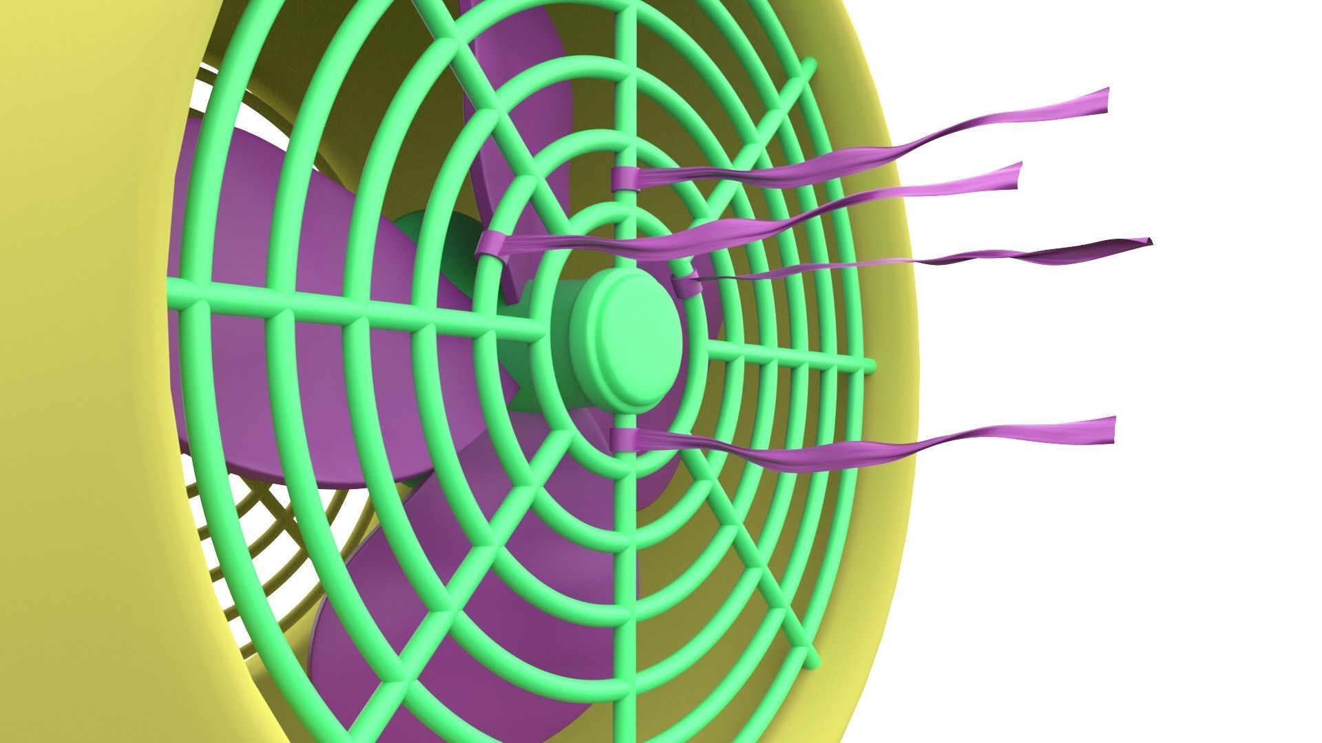 3D model Fan with paper strips VR / AR / low-poly | CGTrader