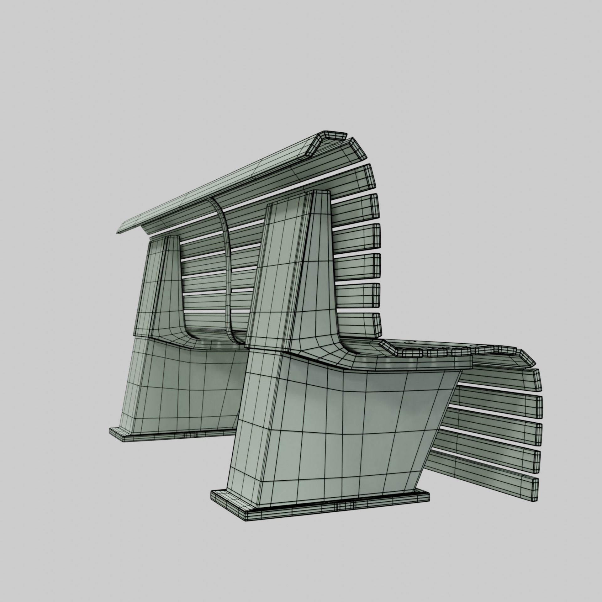 3D model Wooden Bench in 2 Wood Versions Gameready for Engines VR / AR ...