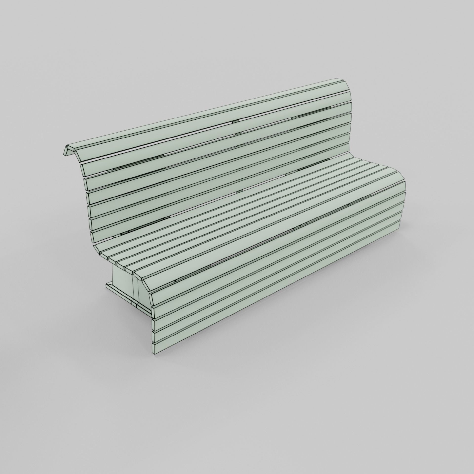 3D model Wooden Bench in 2 Wood Versions Gameready for Engines VR / AR ...