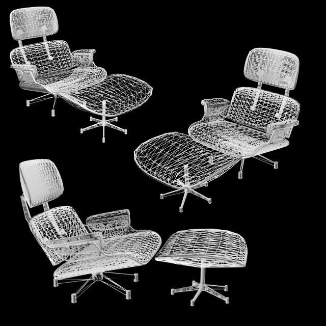3D model Eames Lounge Chair 3D model VR / AR / low-poly | CGTrader
