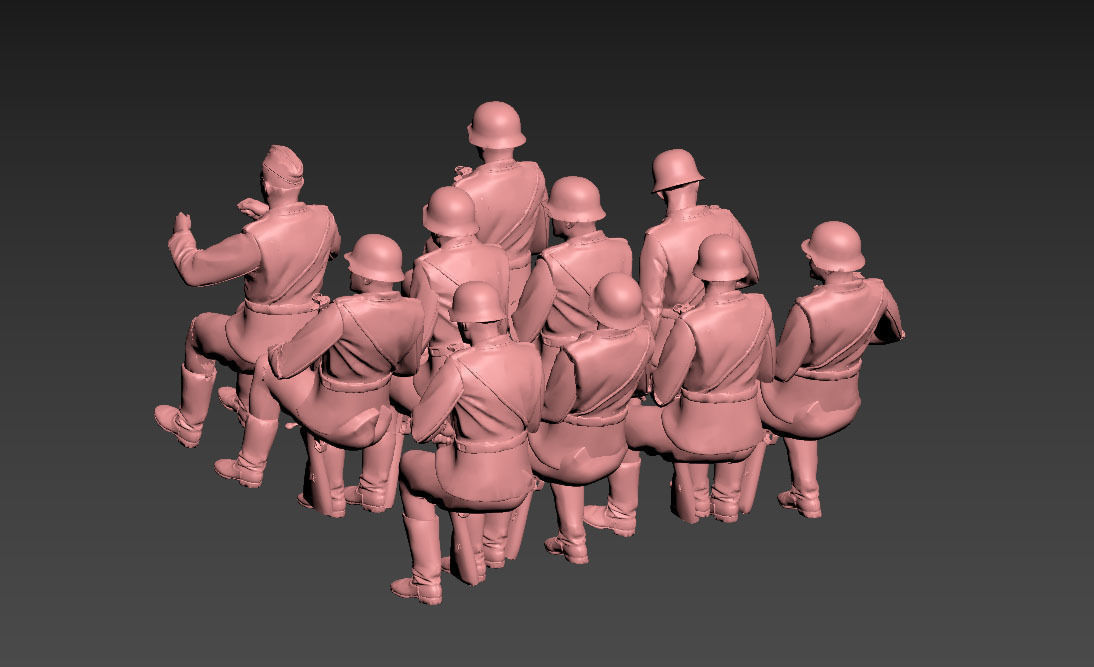 German soldiers 3D model 3D printable | CGTrader