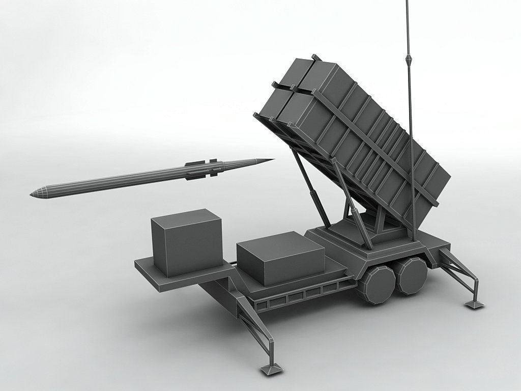 3D model Missile Launcher with Pac3 Missile VR / AR / low-poly | CGTrader