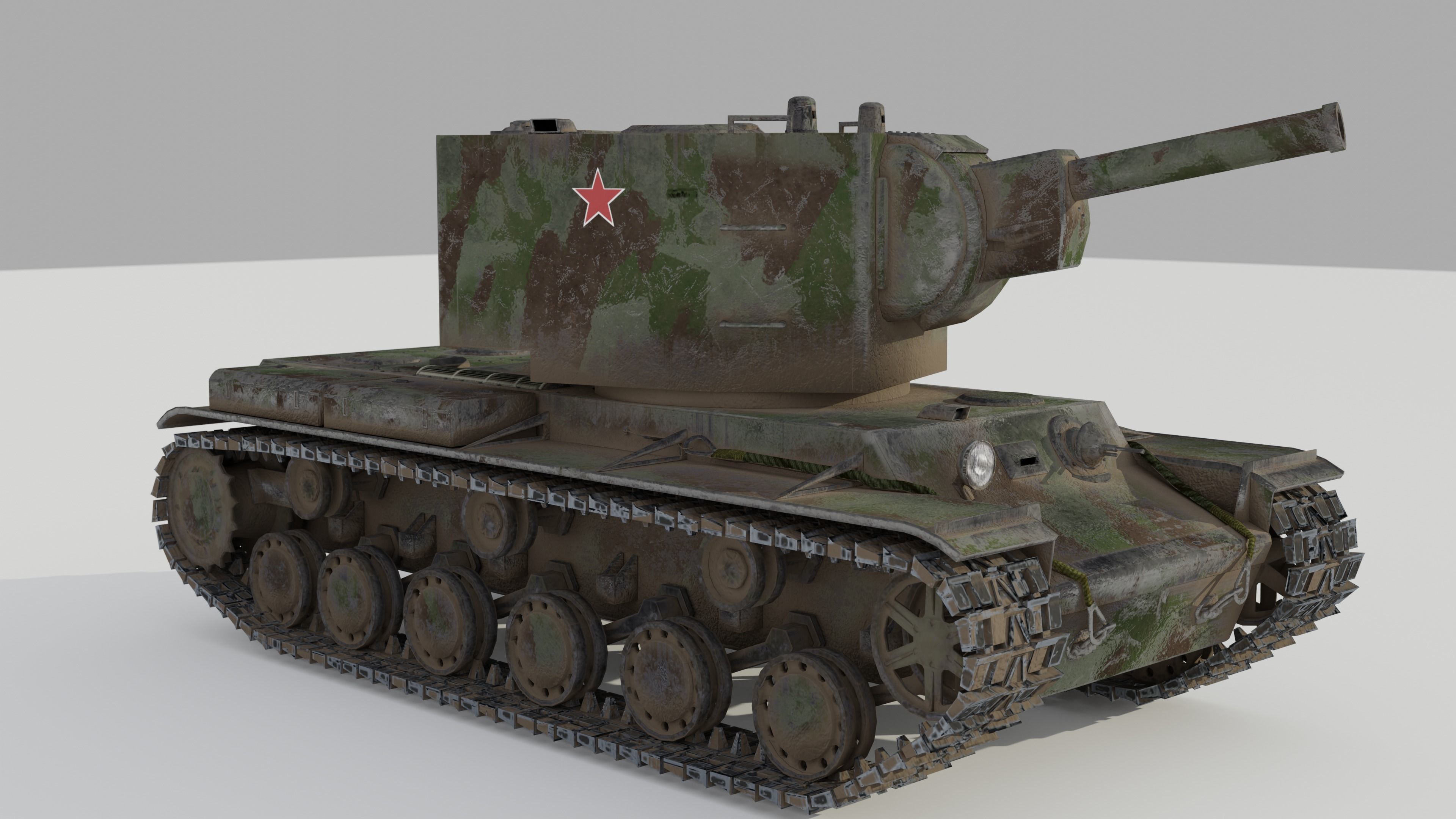 3D model KV 2 WW2 Soviet Heavy Tank VR / AR / low-poly | CGTrader