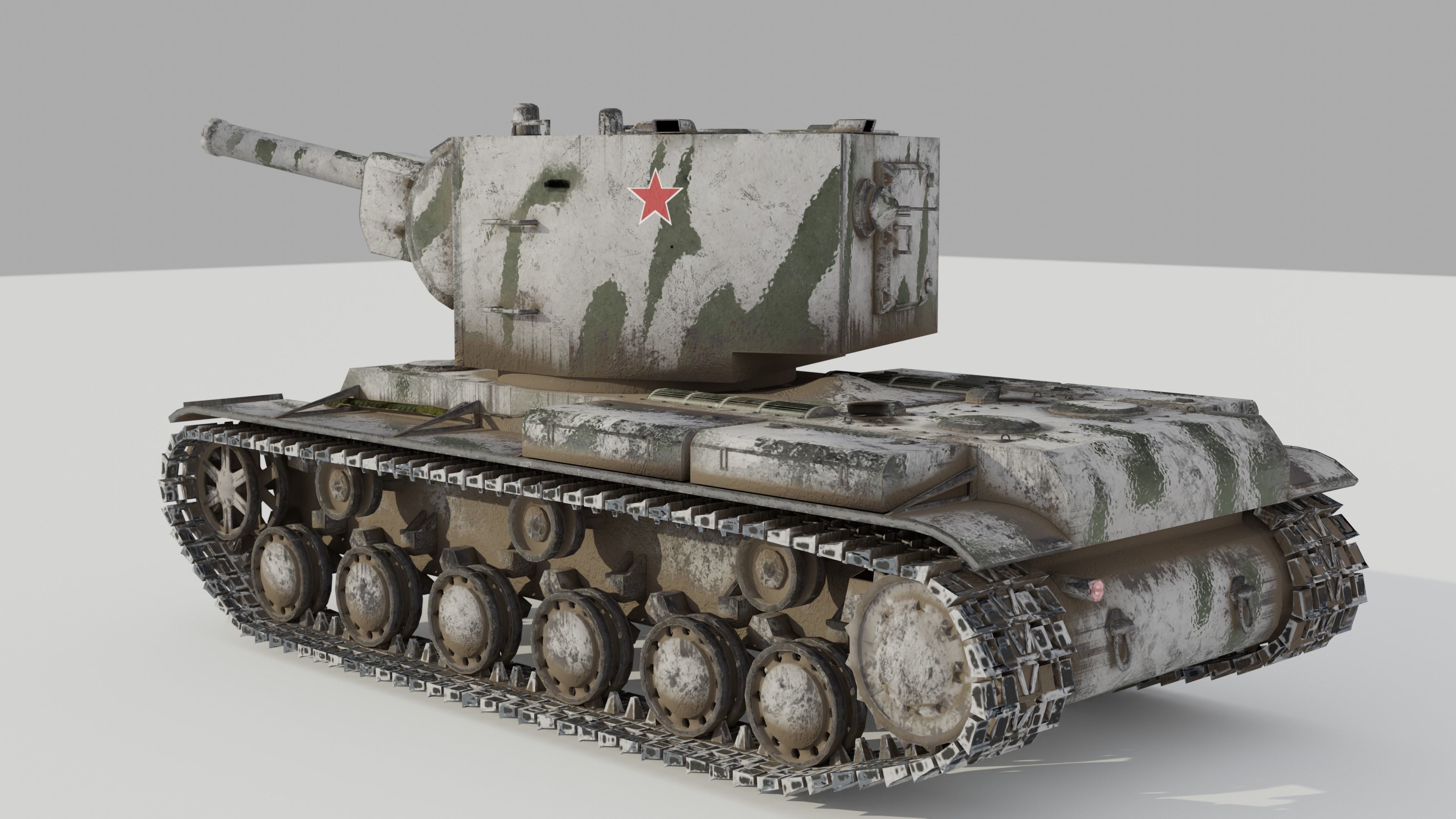 3D model KV 2 WW2 Soviet Heavy Tank VR / AR / low-poly | CGTrader