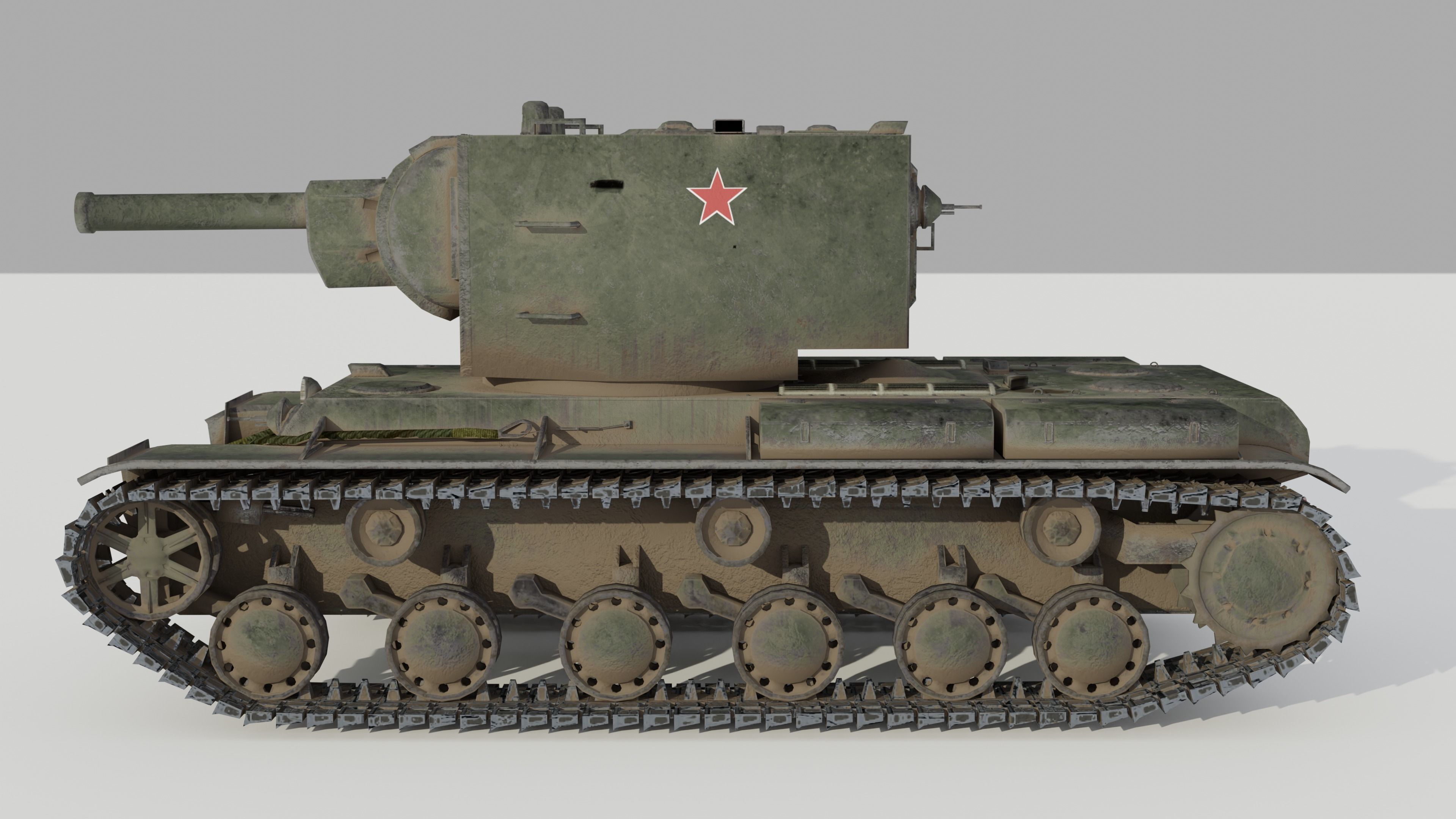 3D model KV 2 WW2 Soviet Heavy Tank VR / AR / low-poly | CGTrader