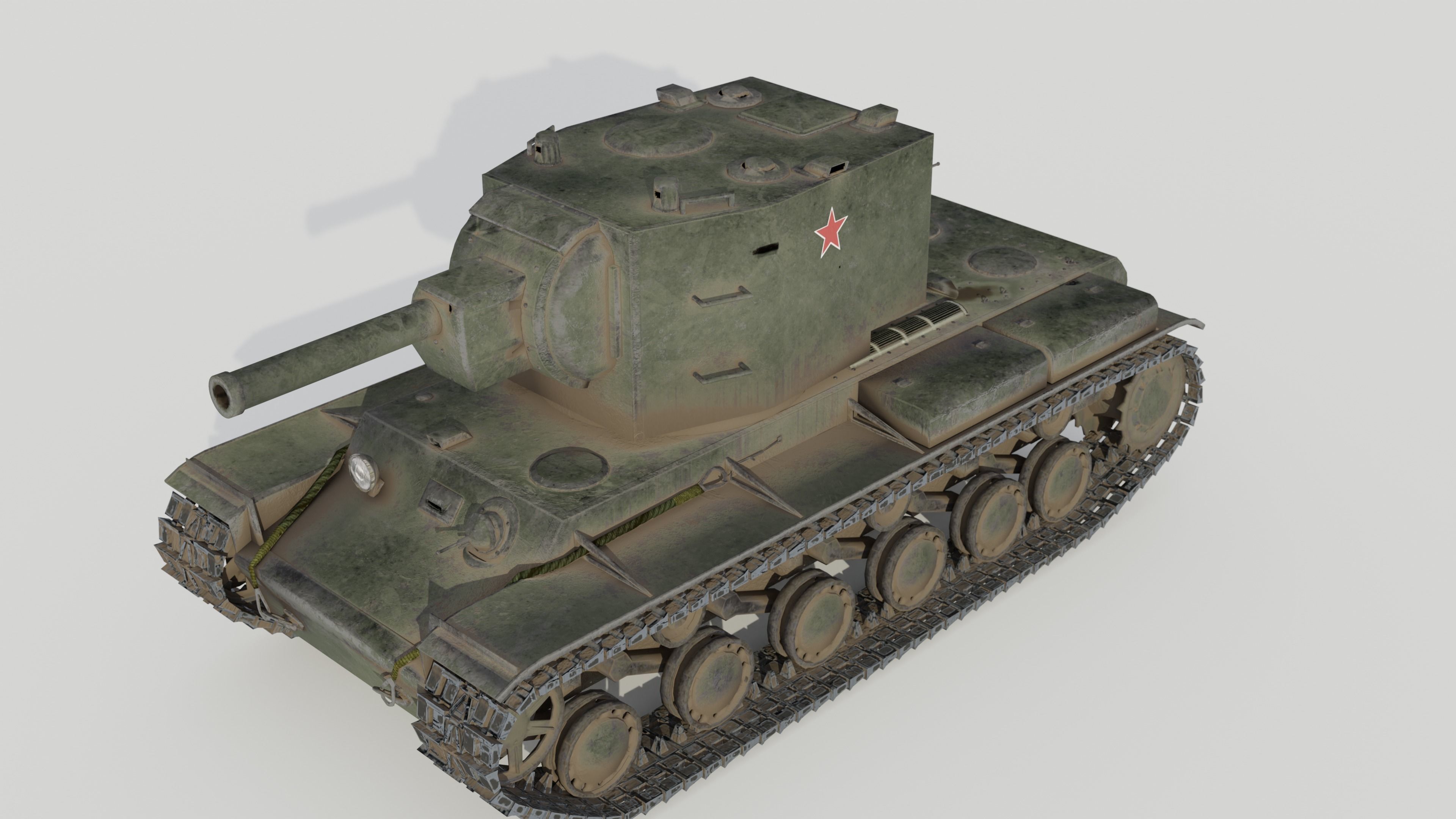 3D model KV 2 WW2 Soviet Heavy Tank VR / AR / low-poly | CGTrader