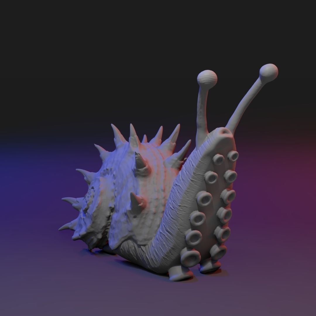Snail monsters - Sea Maggots 3D model 3D printable | CGTrader