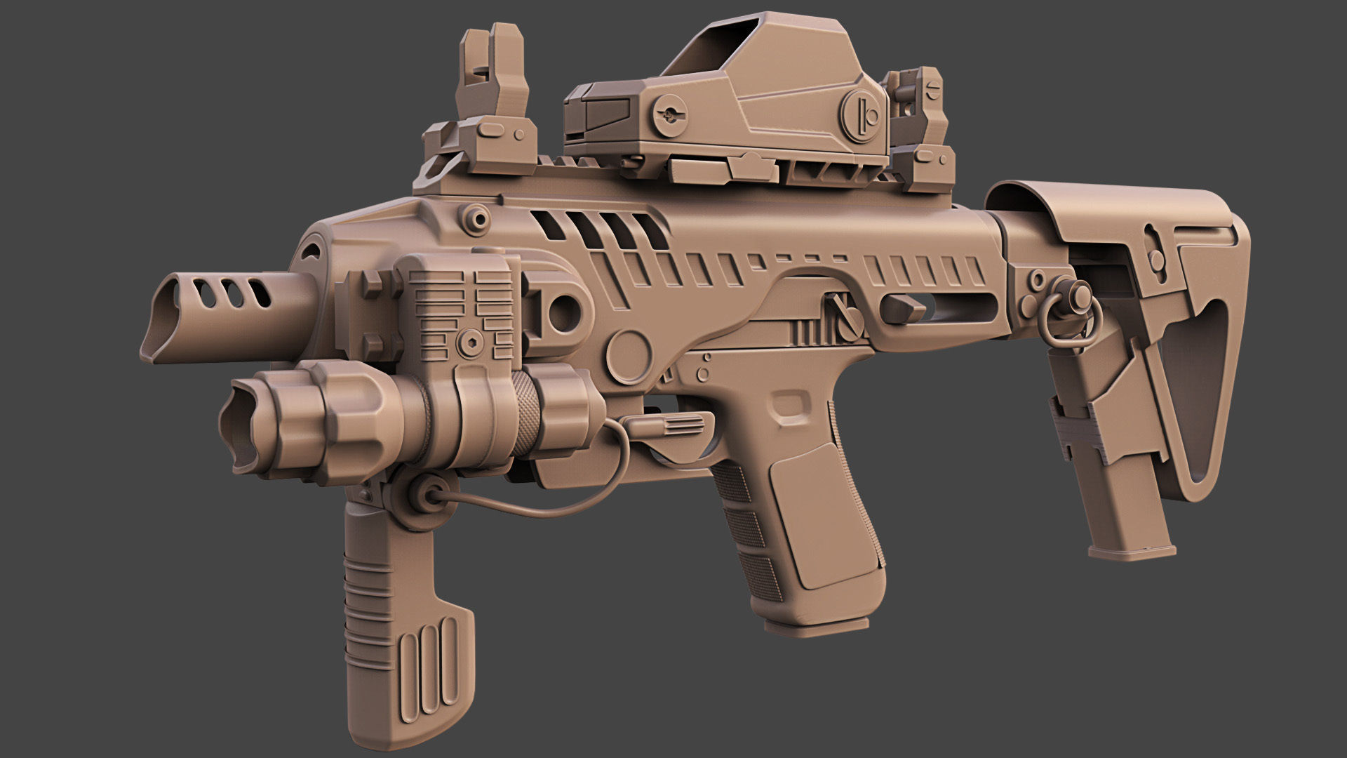 3D model Roni Carbine PBR VR / AR / low-poly | CGTrader