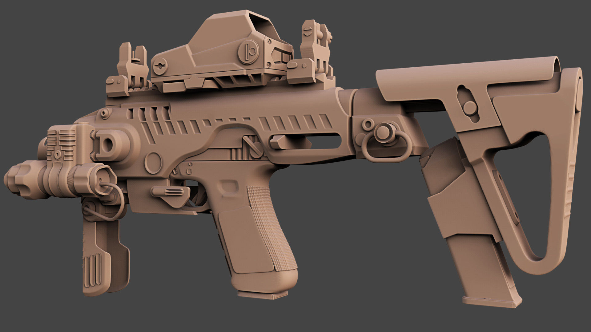 3D model Roni Carbine PBR VR / AR / low-poly | CGTrader