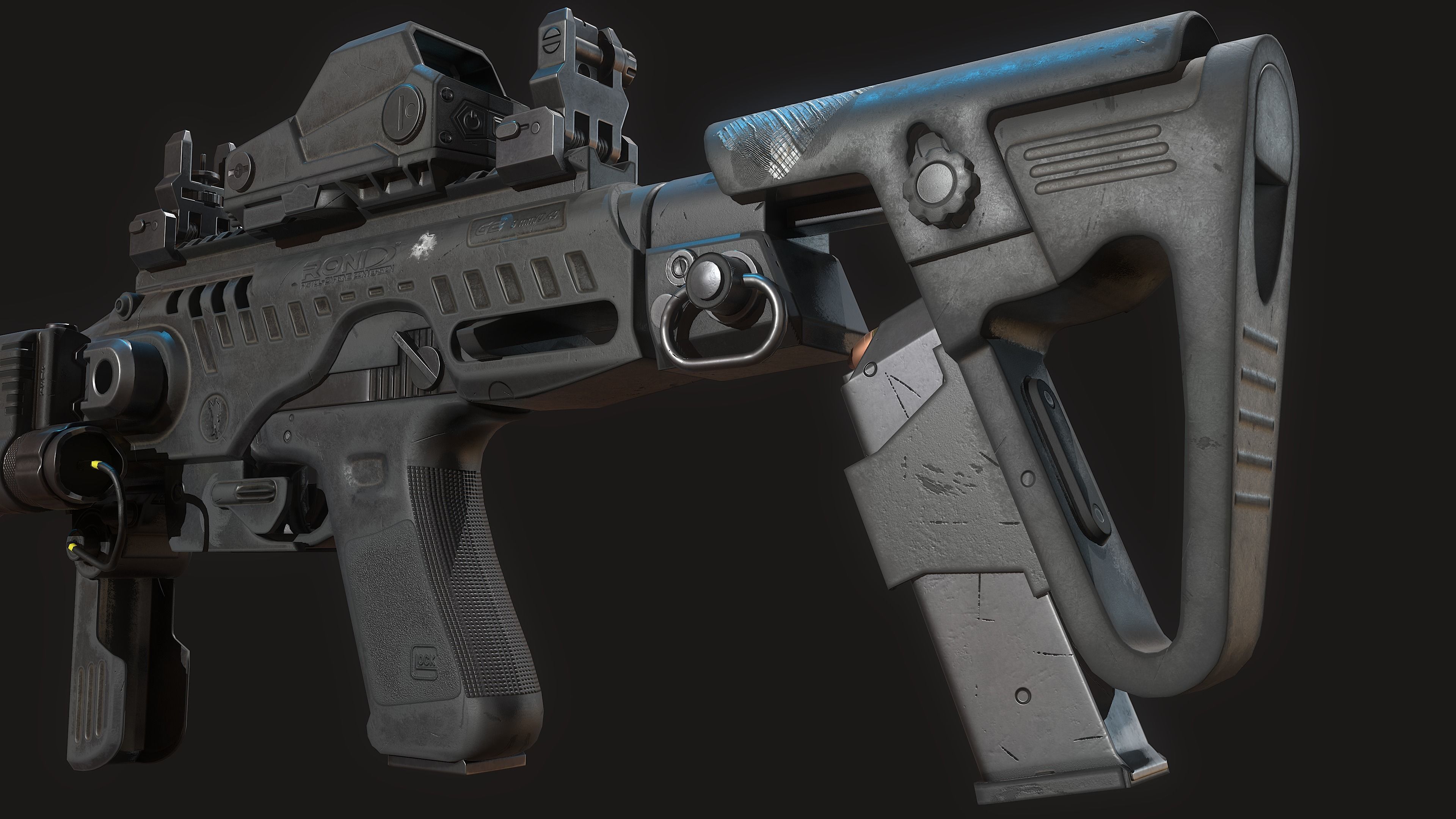 3D model Roni Carbine PBR VR / AR / low-poly | CGTrader