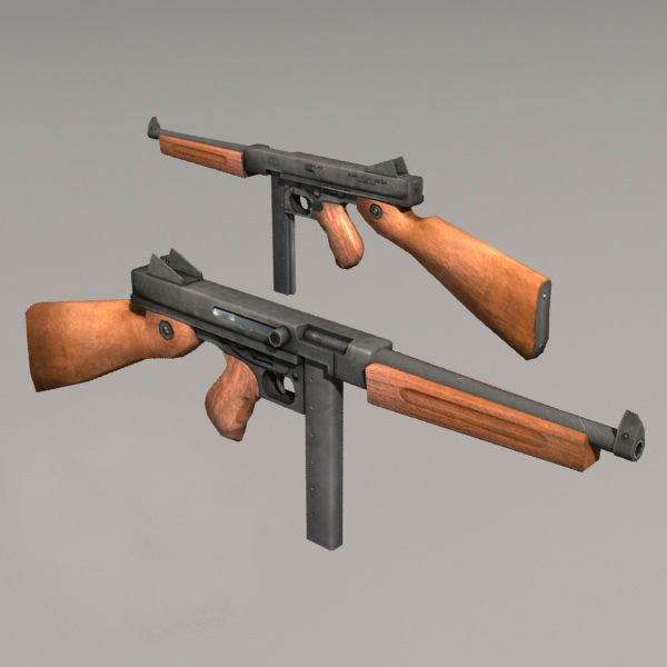 3D model Thompson M1A1 VR / AR / low-poly | CGTrader